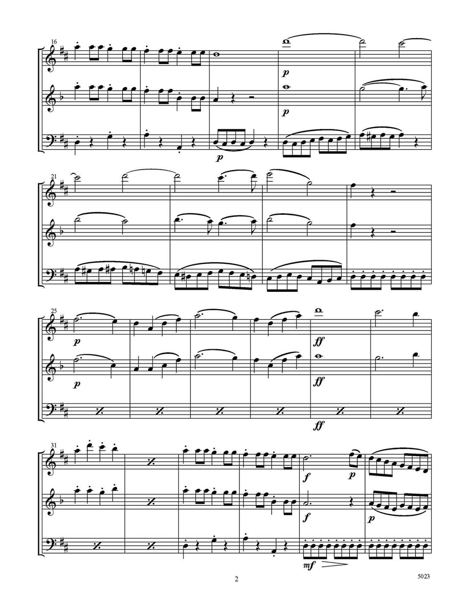 Mozart: The Marriage of Figaro (Overture) for oboe, clarinet, bassoon ...
