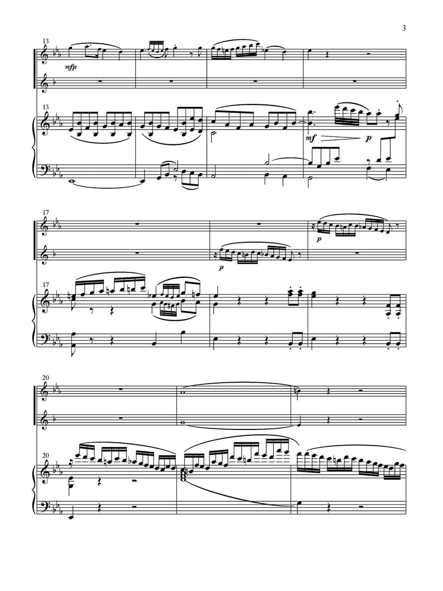 Mozart (Thomas): Larghetto and Allegro arr. for oboe, clarinet, piano ...