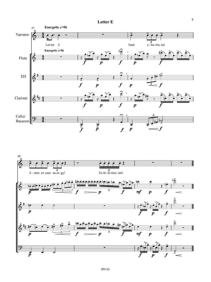 Stephenson: Alphabet Haiku for fl, ob, clar, bsn or cello and narrator ...