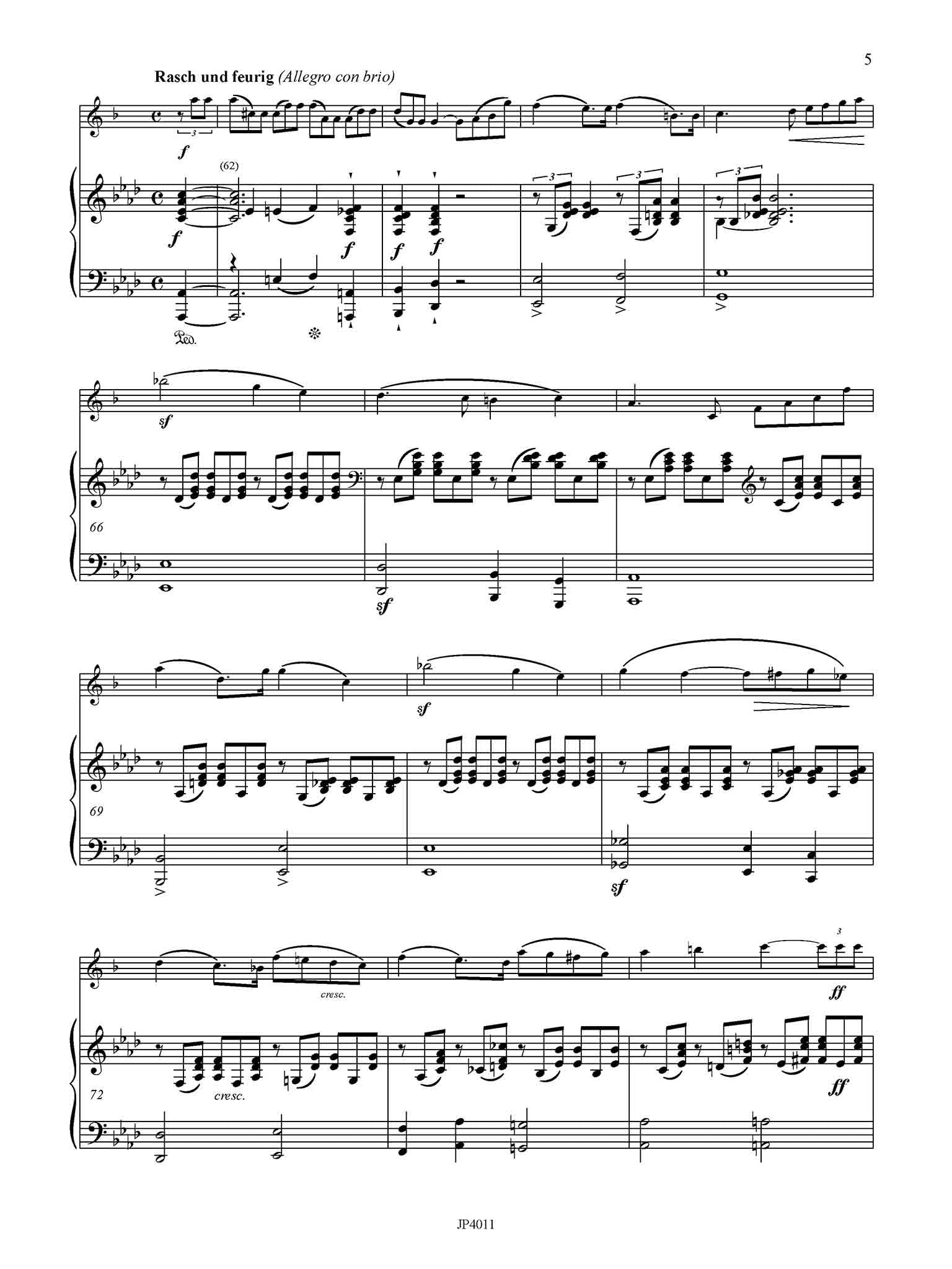 Schumann: Adagio and Allegro, op. 70, alto saxophone and piano – Jeanne-Inc