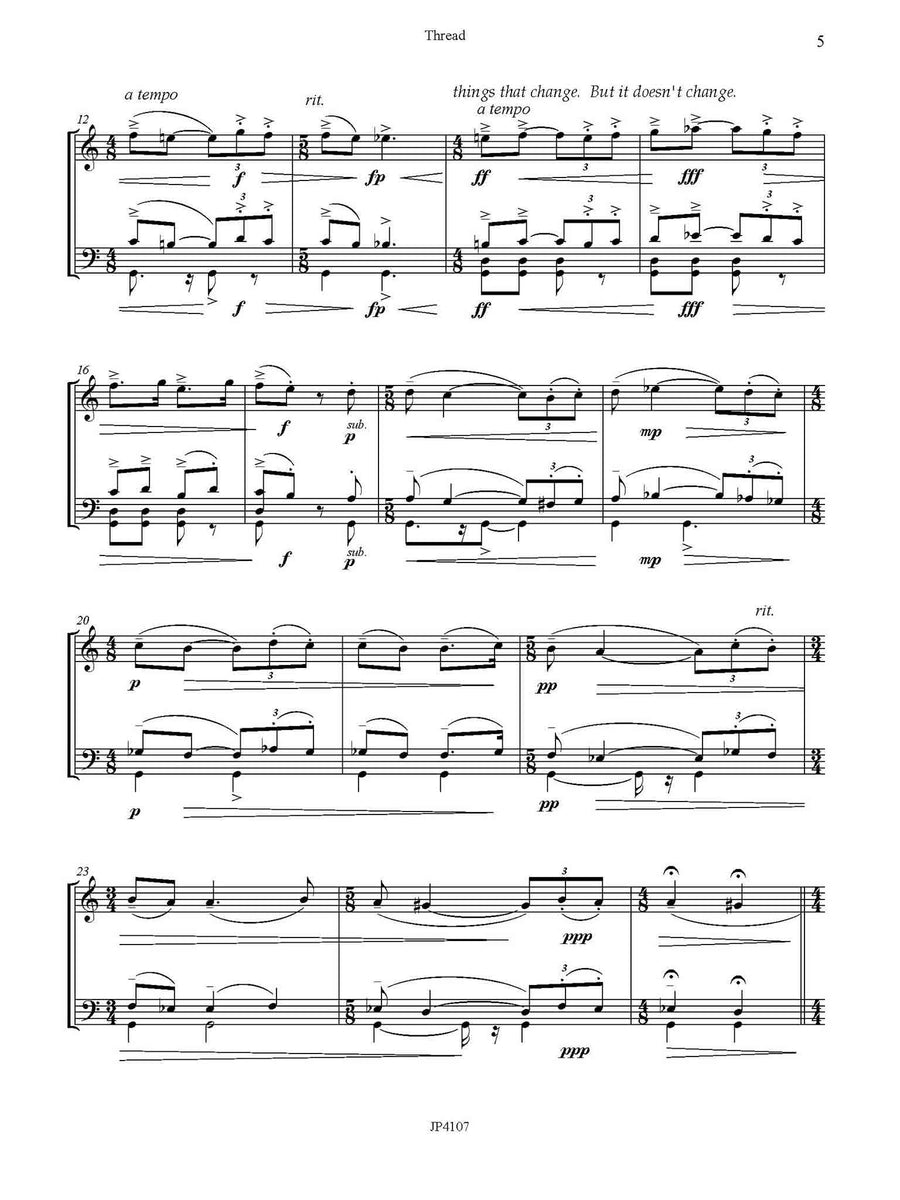 Richards: Thread for alto saxophone and cello – Jeanne-Inc