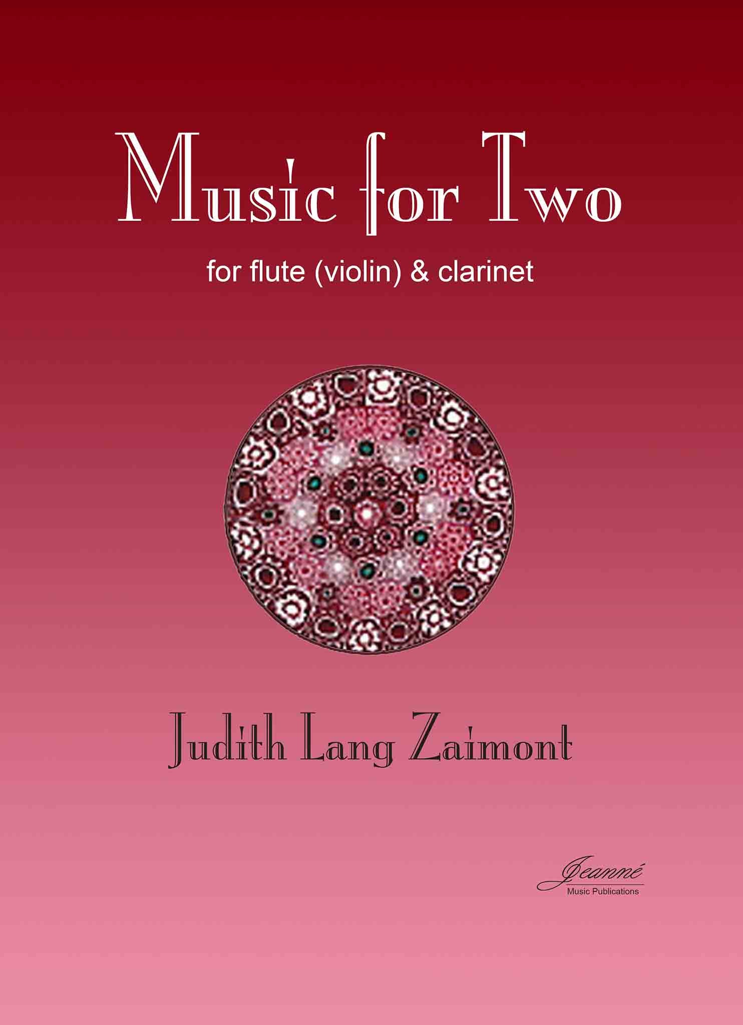 Zaimont: Music for Two (flute or violin and clarinet) – Jeanne-Inc